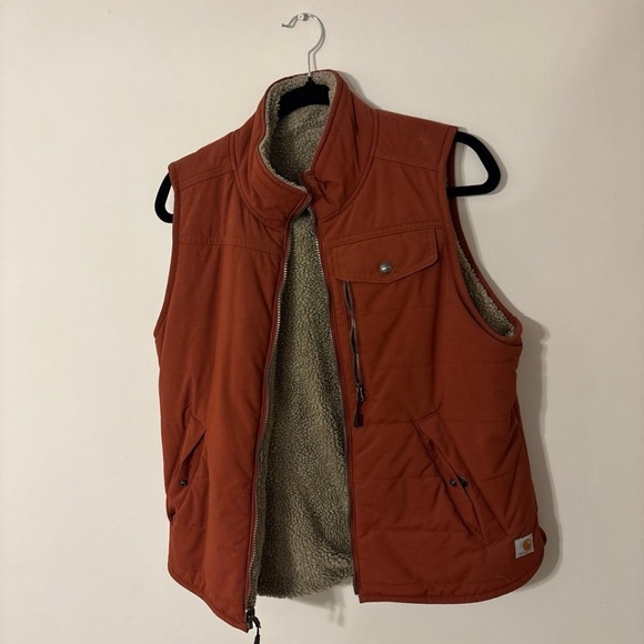 Jackets & Coats | Mens Rust Orange Sherpalined Vest | Poshmark
